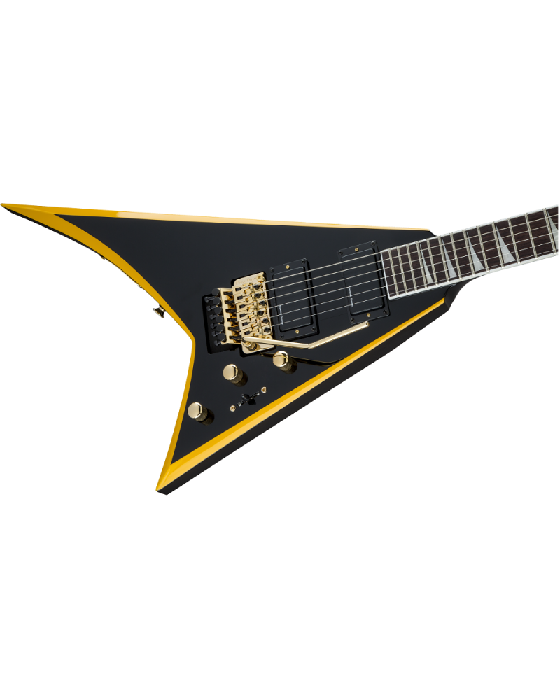 Jackson X Series Rhoads RRX24, Laurel Fingerboard, Black with Yellow Bevels